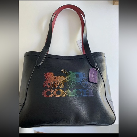 Coach | Bags | Nwt Coach Ombre Horse And Carriage Rainbow C722 Black ...